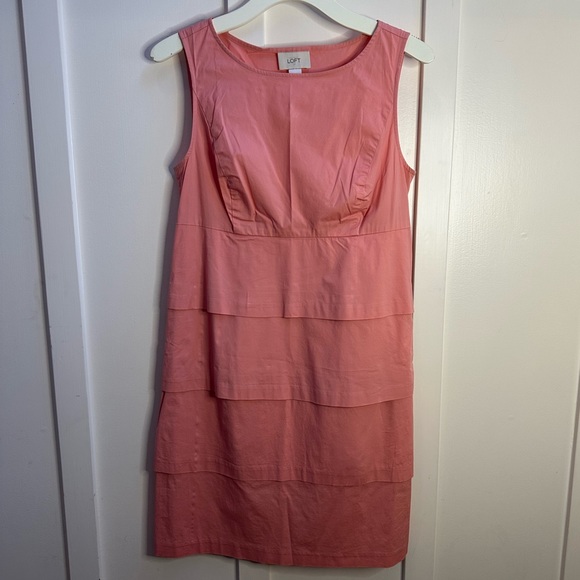 LOFT | Dresses | Salmon Fitted Dress | Poshmark